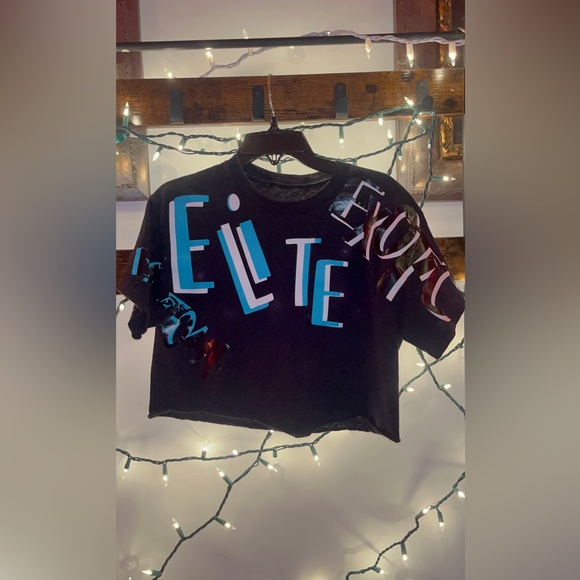 H&M | Tops | Custom Crop Top With E Words Elite Exotic And Another One ...